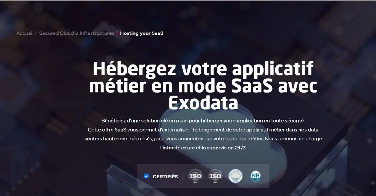 Héberger un SaaS - Exodata